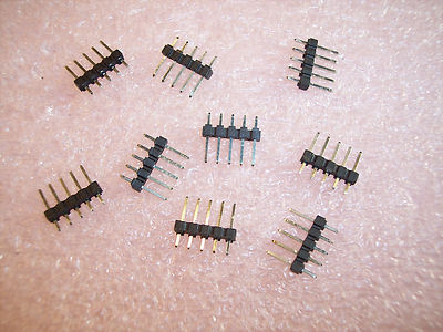 QTY (100) 5 POSITION SINGLE ROW SIP HEADERS (5 PIN) 2.54mm 9100-1-105 ...