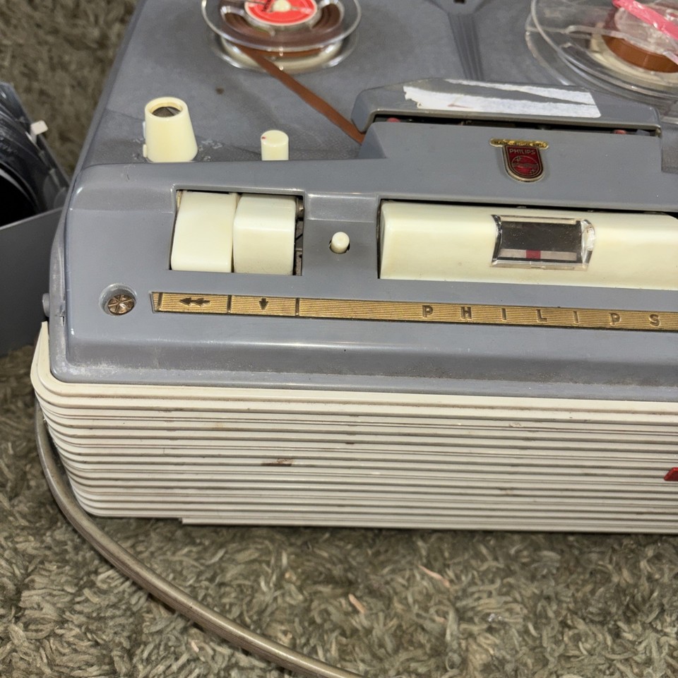 Vintage Philips EL3541 Reel to Reel Tape Recorder Player with 5 reels ...