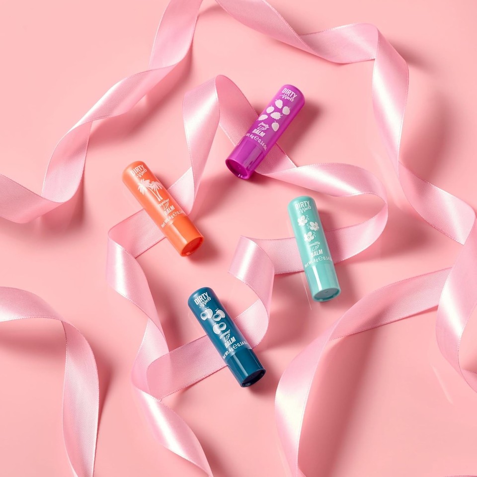 Dirty Works Feed My Lips, Lip Balm Set, 4 x 4g Nourishing, Hydrating ...