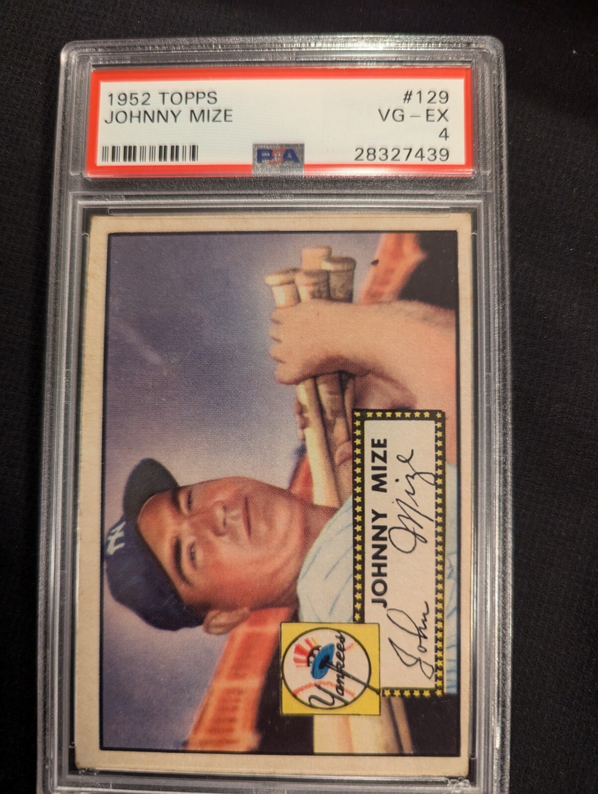 1952 Topps HOF Johnny Mize PSA 4 card #129 New York Yankees Baseball ...