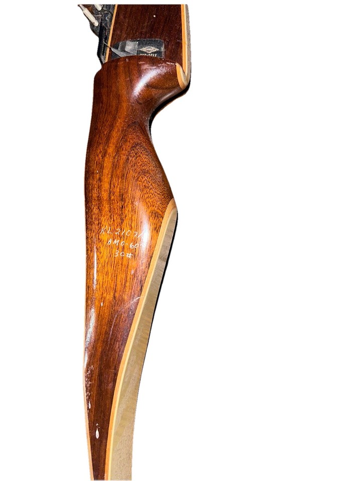 Vintage Bear Archery “Black Bear” recurve bow, RH 30# AMO 60” FREE S/H ...