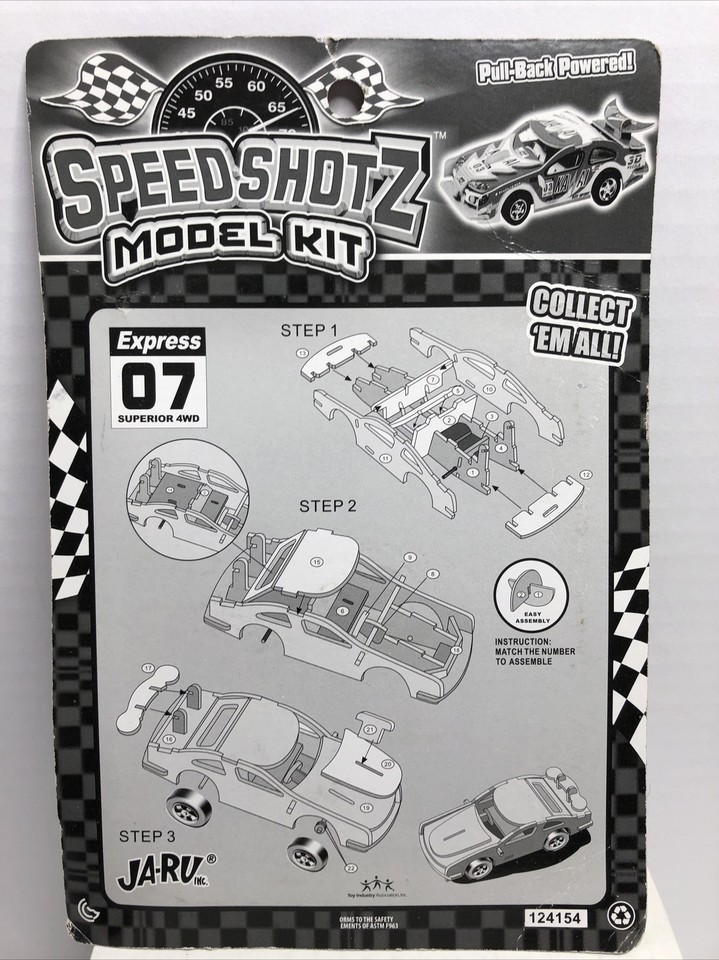 Pull Back Power Car Model Kit Speed Shotz JA-RU | eBay