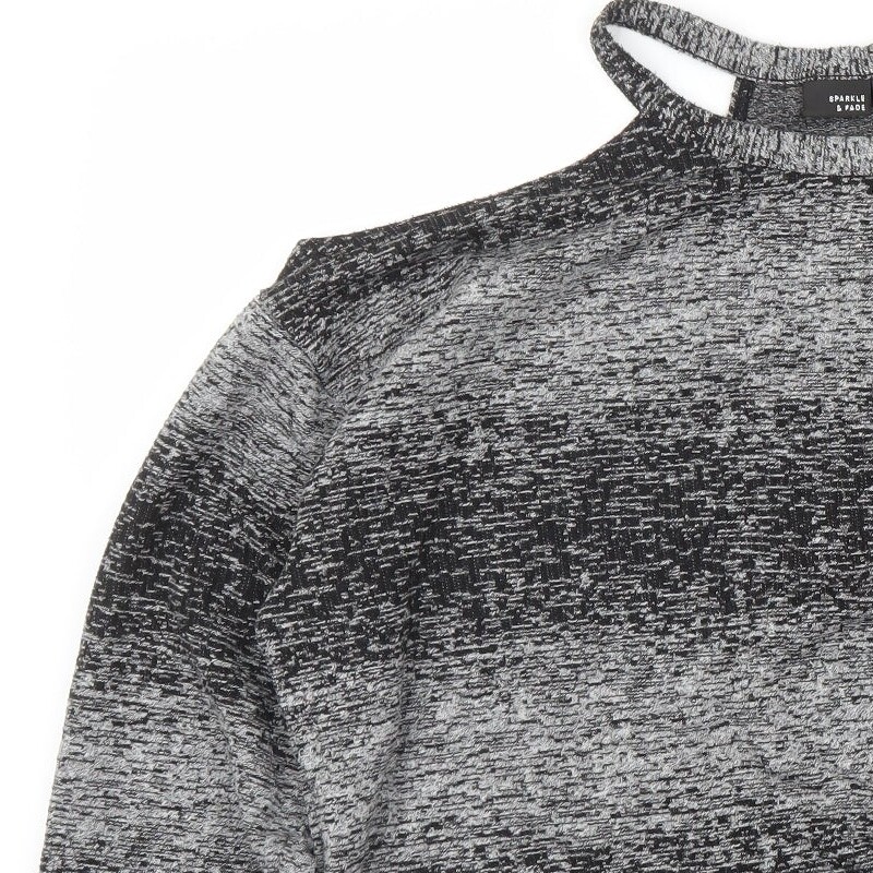 Sparkle & Fade Womens Grey Round Neck Polyester Blend Jumper Size S | eBay