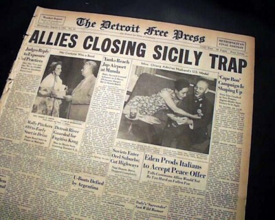 Battle of Troina Allied Invasion of Sicily Italy World War II 1943 old ...