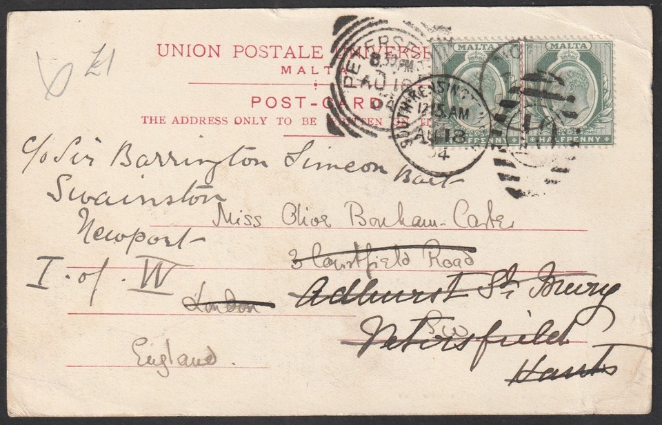 Malta 1895 Undivided Back Postcard Victoria City Gozo J Bonello Ellis ...