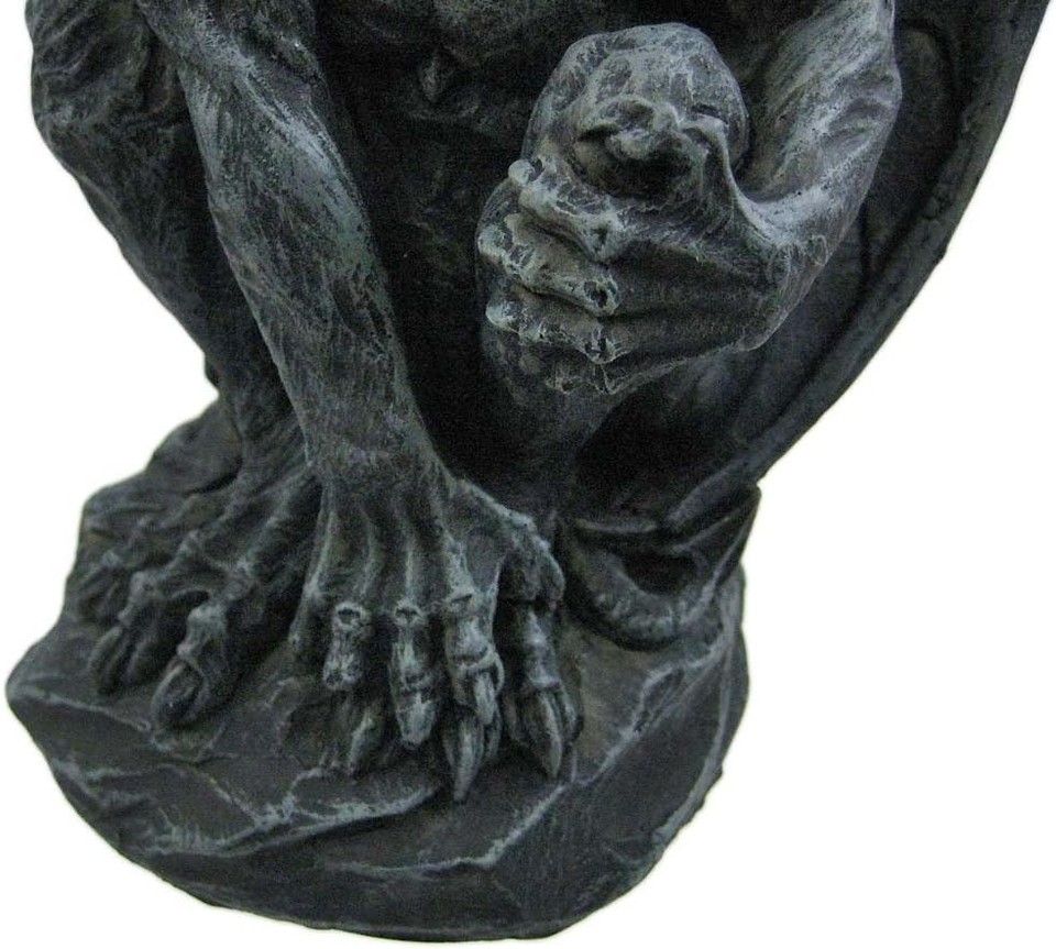 Poised Protector Winged Gargoyle Statue Guardian Gray | eBay