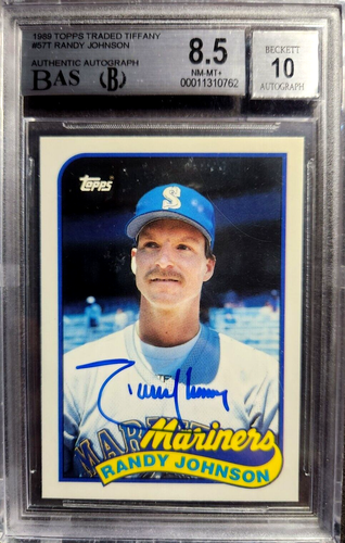 1989 Topps Traded Tiffany #57T Randy Johnson BGS 8.5 10 Gem Mint Auto ...