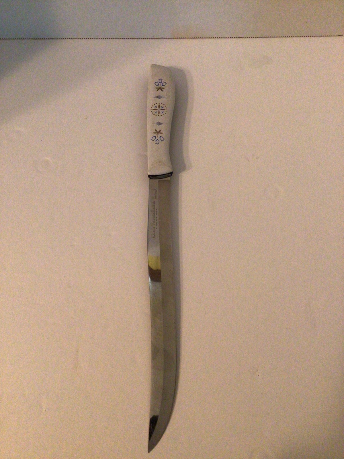 Vintage Ekco Vanadium Stainless Blue Tulip Kitchen Knife Hollow Ground ...