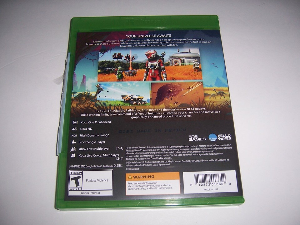 Original Box Case Replacement Microsoft Xbox One XB1 No Man's Sky | eBay