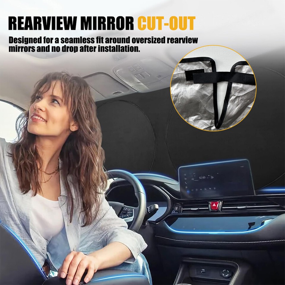 Foldable Car Windshield Sun Shade Front Window Visor UV Block Cover ...