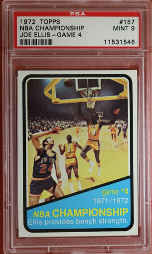 1972 Topps basketball card NBA CHAMPIONSHIP G4 #157 PSA 9 MINT ...