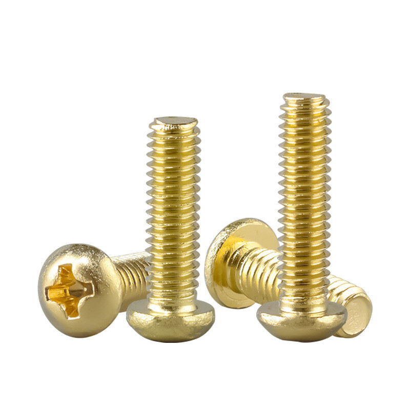 Brass Phillips Pan head Screws Round Head Machine Screws M2 M2.5 M3 M4 ...