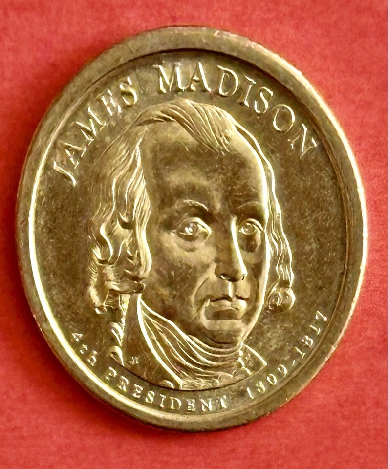 James Madison 4th President 1809-1817 $1 Coin V/G 🇺🇸 Free Shipping #247 ...