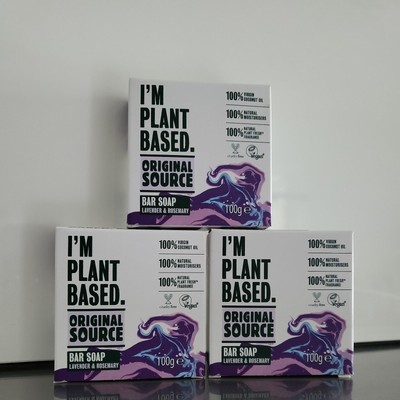 3 x 100g i'm plant based original source bar soap lavender and rosemary ...