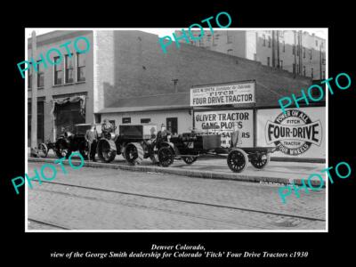 OLD 8x6 HISTORIC PHOTO OF DENVER COLORADO FITCH FOUR DRIVE TRACTOR ...