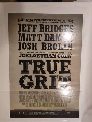 True Grit 2010 Original Movie Poster 27x40 Double Sided, Used, Great ...