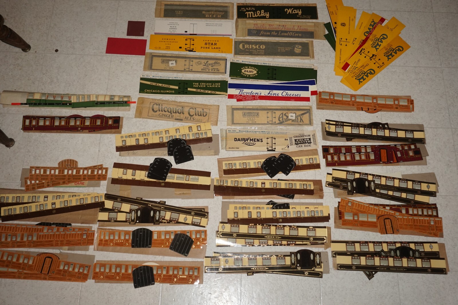 Lot of EARLY PAPER SIDES Pannel Kits EXCELLENT CONDITION HO & O scale ...