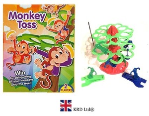 MONKEY TOSS BOARD GAME Tree Catapult Monkeys Christmas Gift Stocking ...