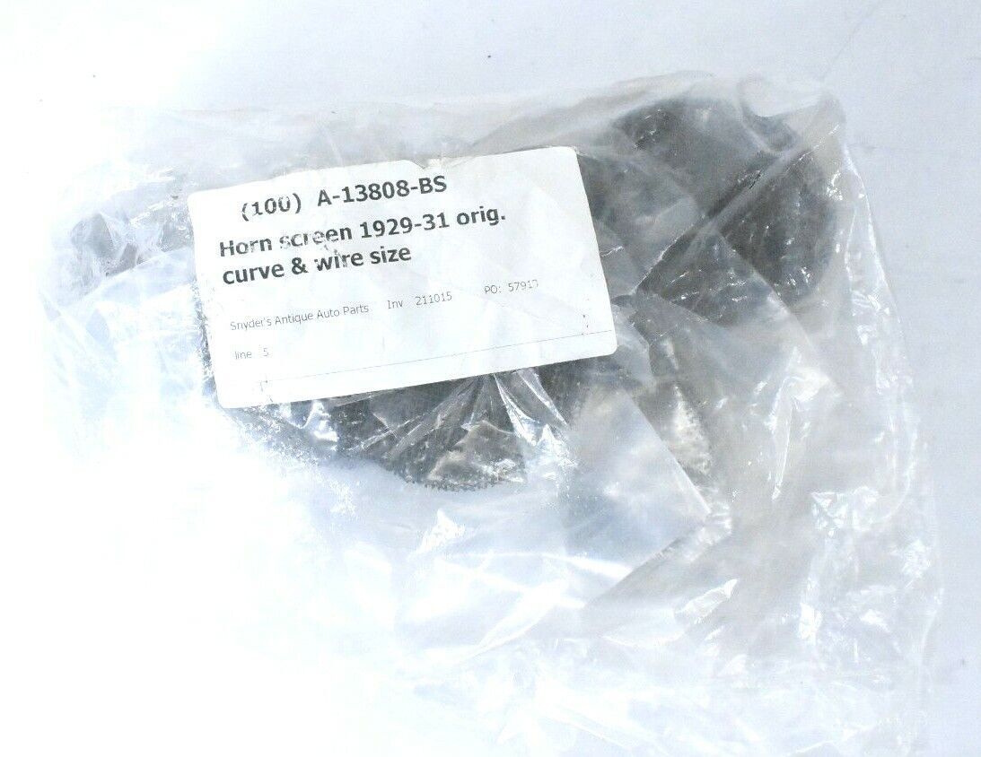 Pack Of 100 Snyder's Antique Auto Parts A-13808-BS Horn Bell Screen ...