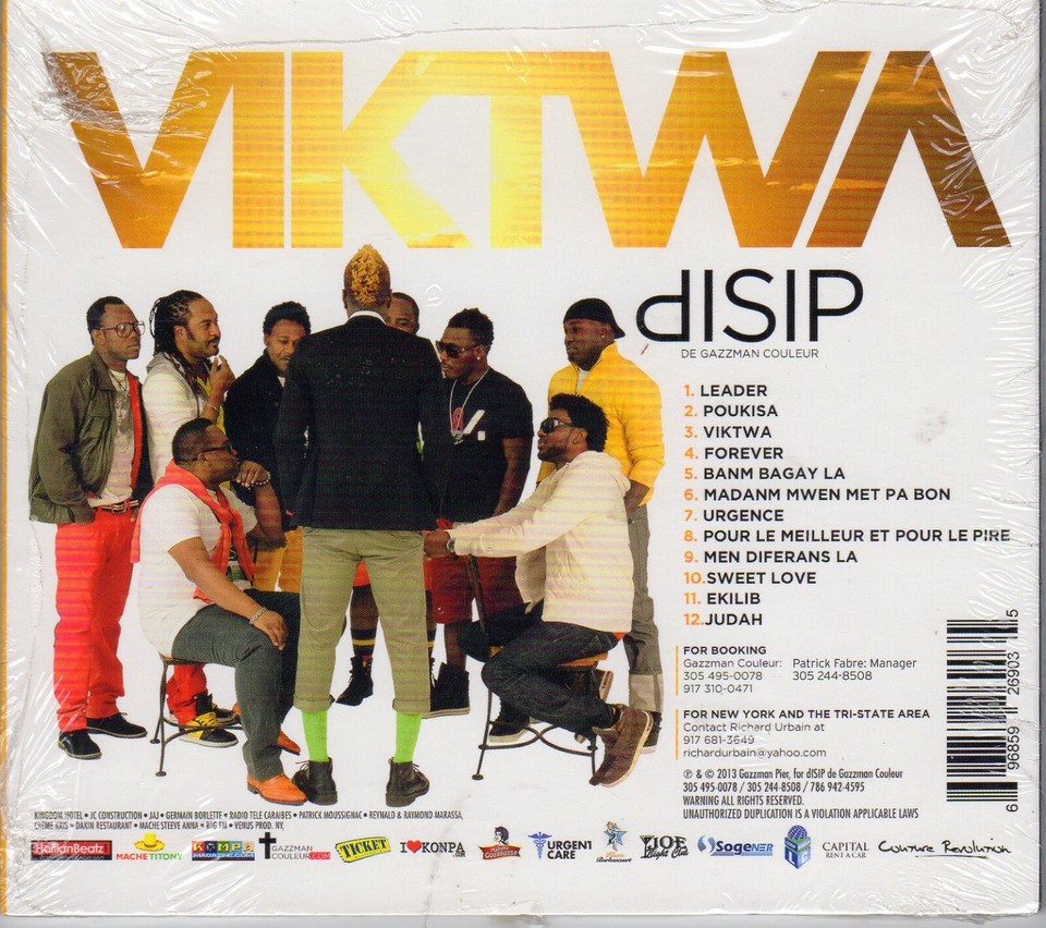 D I S I P - V I K T W A CD bon Album konpa MUSIC GAZMAN COULEUR ALBUM ...