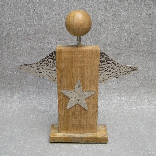 Gilde Engel Botschaften Alu Mangoholz Winter Weihnachten Advent ...