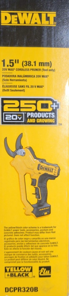 DEWALT DCPR320B 20V MAX Lithium-Ion 1-1/2 in. Cordless Pruner (Tool ...