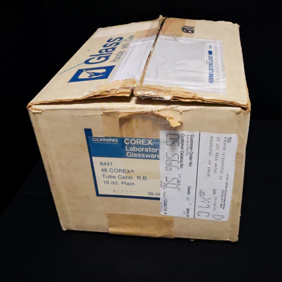 Corning Corex Lab Glass 8441 15ml Aluminosilicate Centrifuge Tubes (6 ...