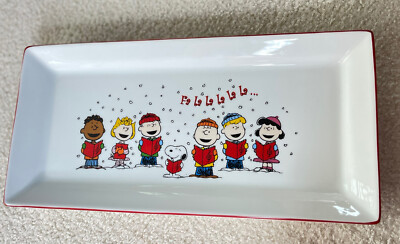 New Peanuts Snoopy Gang Chorus Fa La Appetizer Serving Platter Tray ...