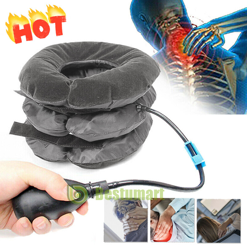 Inflatable Air Cervical Neck Traction Collar Stretch Brace Support Pain ...