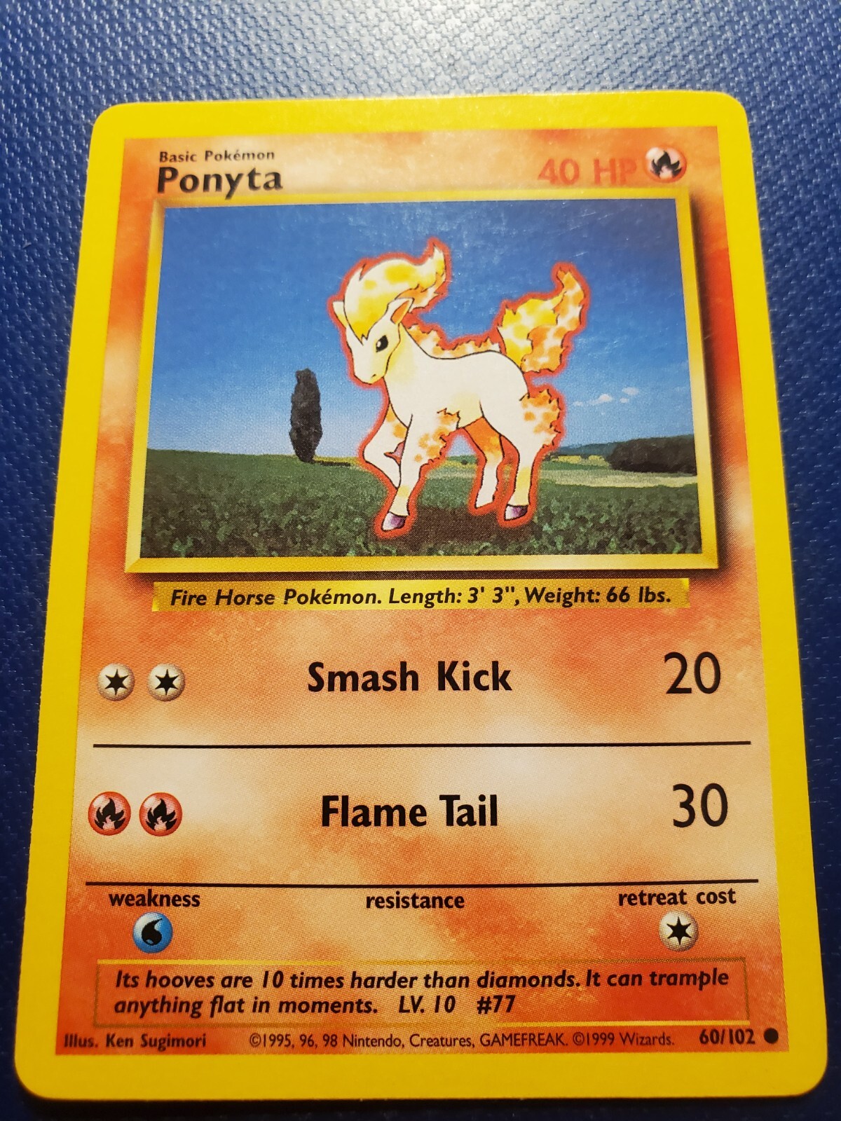 Pokémon TCG Ponyta Base Set 60/102 Regular Unlimited Common LP | eBay
