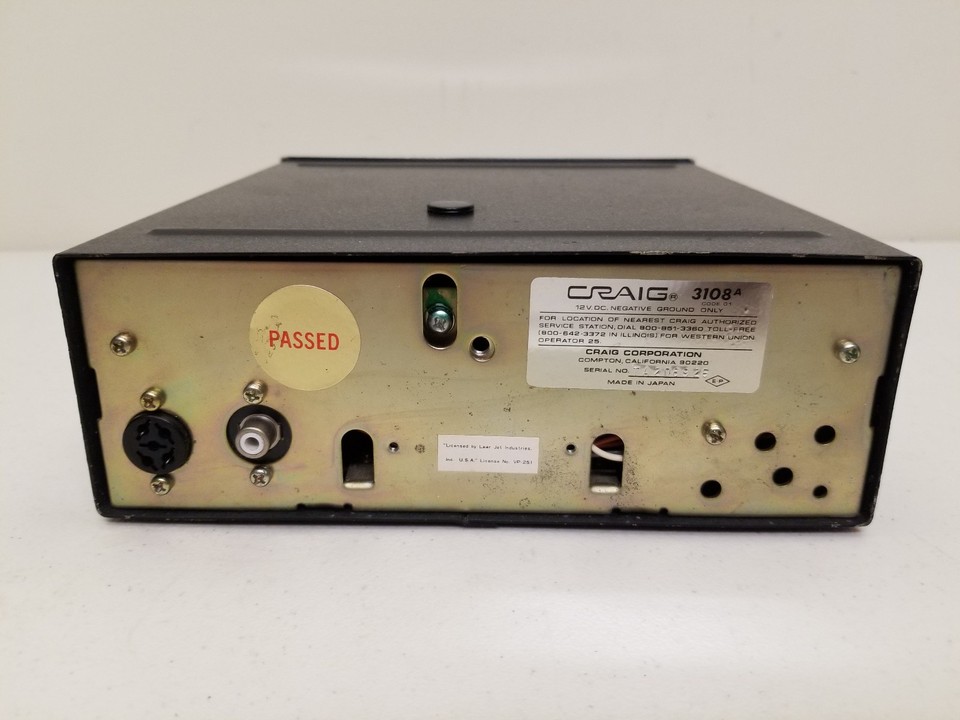 Vtg. 1968 Craig Car Auto Under Dash Stereo 8-Track Player Model 3108A ...