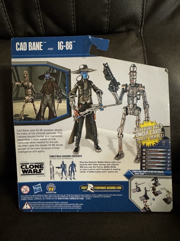 Star Wars Clone Wars Blue Box Basic Figure Two Pack Cad Bane & IG-86 ...