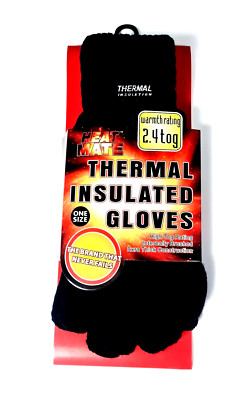 Mens Thermal Gloves Heat Mate 2.4 Tog Insulated Lined Knitted Winter ...