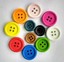 Wooden 4 Holes Bright Colours Buttons15mm, 20mm, 25mm, 30mm Sewing ...
