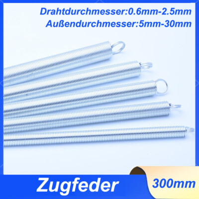 Edelstahl Zugfeder, maximale Last/Federkraft wählbar bis 65 kg, Länge ...