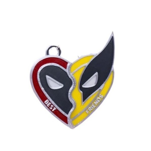 3CM Deadpool & Wolverine Best Friends Pendant Necklace Women Jewellery ...