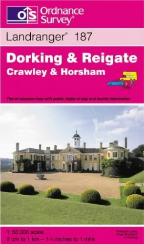 Landranger Map 187 Dorking & Reigate Cra... by Ordnance Survey Sheet ...