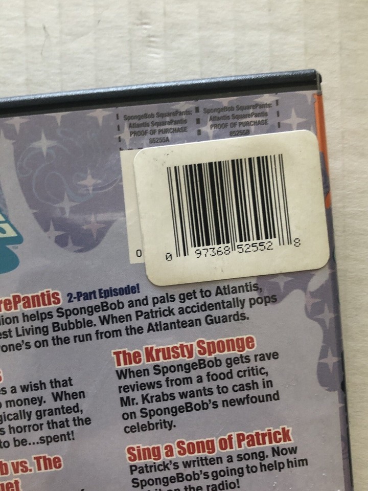 Atlantis Squarepants - 📀 Dvd Cartoon SpongeBob nickelodeon 2007 ...
