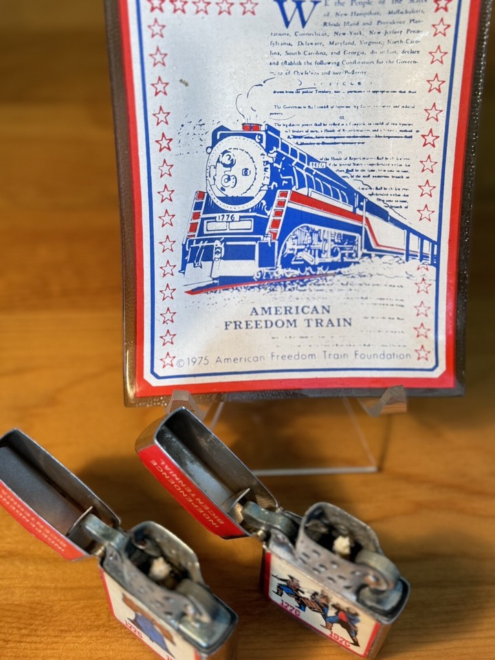 American Freedom Train Ashtray And Two Bicentennial Lighters Set | eBay