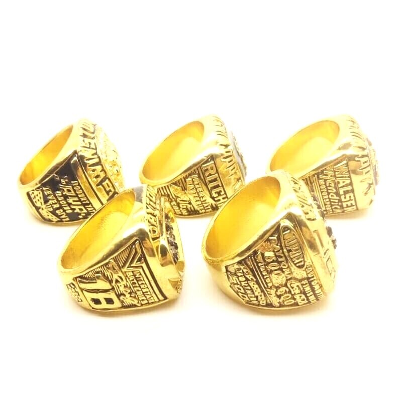 5 Pcs Set Rings NASCAR Winston Cup Series Daytona Racing Gold Pack Ring ...