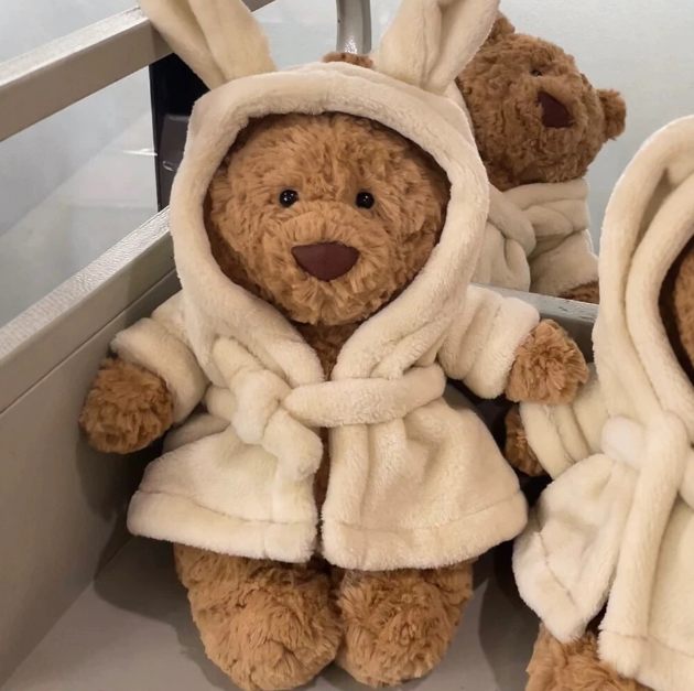 Jellycat Bartholomew Bear Bathrobe Plush 26cm - Cozy Teddy with Soft ...