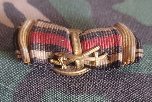 WW1 Imperial German Buttonhole Ribbon Three Place with Swords | eBay