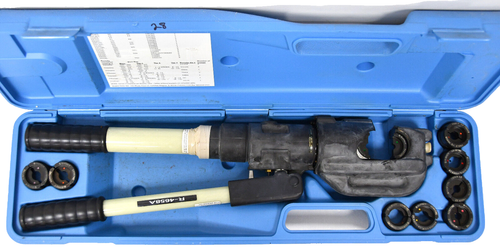 HUSKIE EP-510 Hydraulic Compression Crimper w/Dies Thomas Betts TBM14M ...