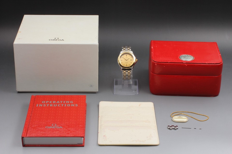【NEAR MINT in Box 】OMEGA Seamaster 120m 1501/823 18K Gold Quartz Men's ...