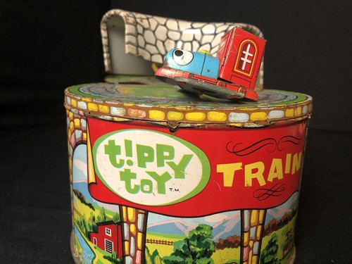 Tippy Toy Train - Vintage Tin Kid’s Toy - Made In Japan For Parts Or ...