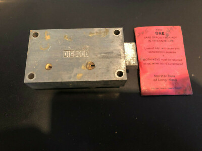 Diebold Safety Deposit Lock w/ 2 Customer Keys | eBay