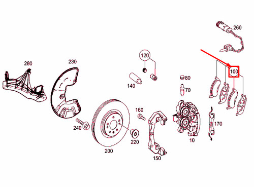 Mercedes-Benz+GLE+W166+Front+Wheel+Brake+Pad+Set+A0074208020+OEM for ...