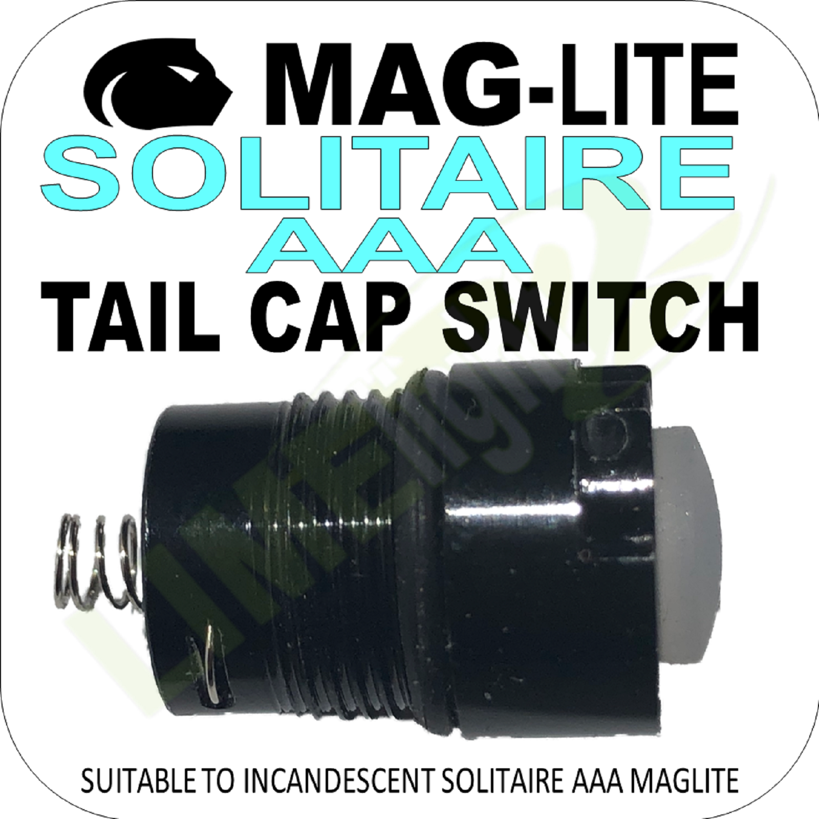 MAGLITE UPGRADE SOLITAIRE AAA TACTICAL TAIL CAP SWITCH W-LANYARD PUSH ...
