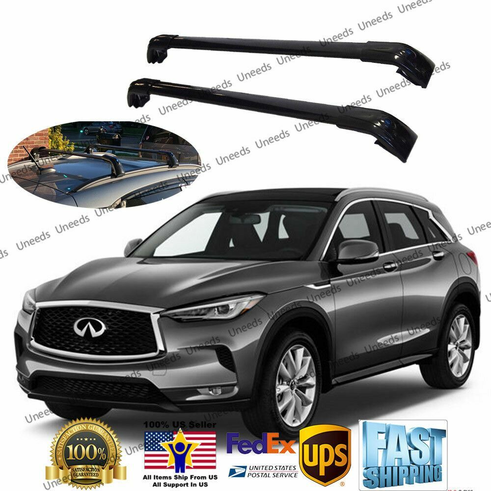 Top Roof Rack fit INFINITI QX50 17-21 Black Baggage Luggage Cross Bar ...