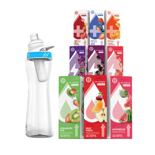 Cirkul 22oz BPA-Free Water Bottle Kit w/ 5 Flavor Pods – Leakproof ...